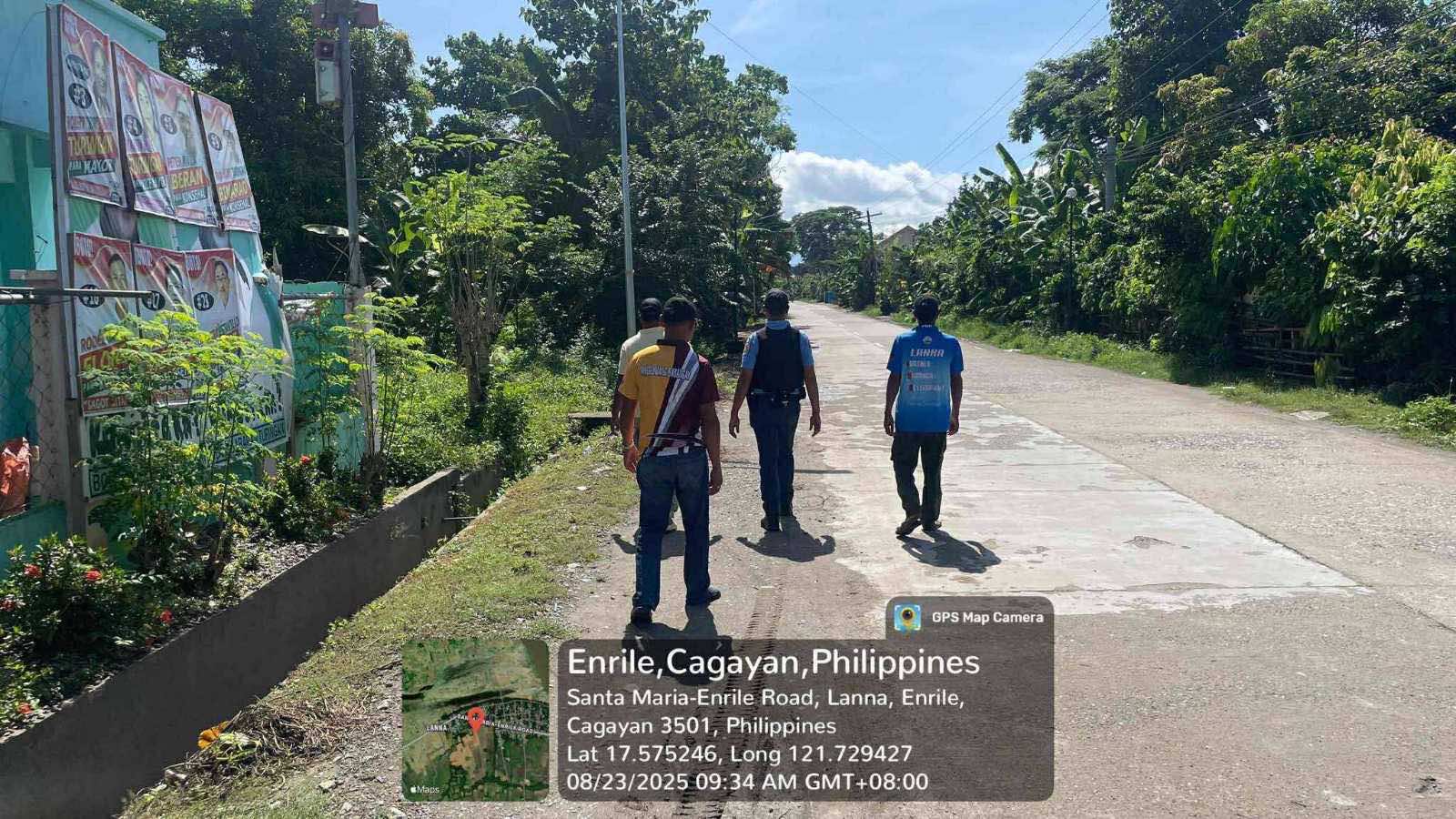 BPATs, kaagapay ng kapulisan sa pagsusulong ng seguridad sa Enrile, Cagayan